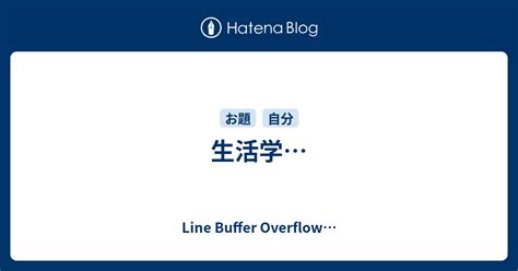 生活学… line buffer overflow…