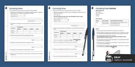 Calculating Power Practical Investigation Teacher Made