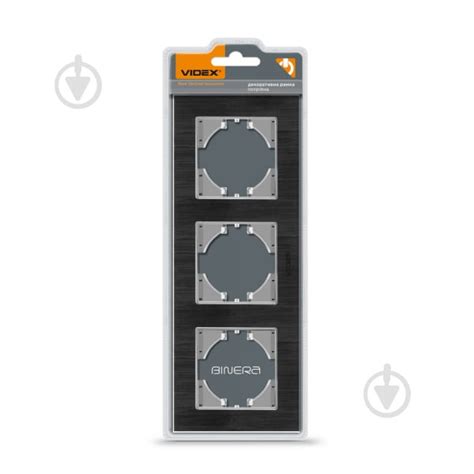 ᐉ Рамка трехместная Videx Binera горизонтальная черный Vf Bnfra3h B • Купить в Киеве Украине