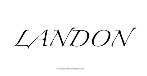 Landon Name Tattoo Designs