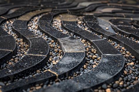 Pavement Pattern Is Filled With Patterns And Pebbles Premium Ai Generated Image