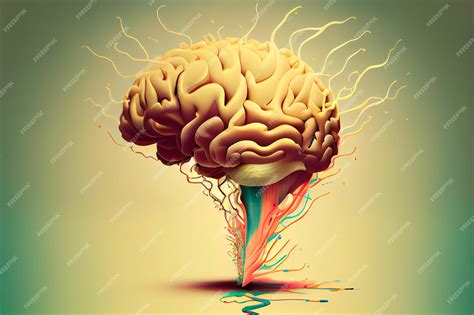 Premium Photo Concept Art Of A Human Brain Exploding With Knowledge And Creativity Generative Ai