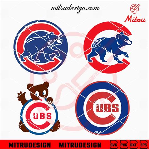 Chicago Cubs Logo Bundle Svg Cubs Baseball Svg Png Dxf Eps Vector
