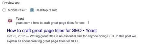 How To Craft Great Page Titles For SEO Yoast