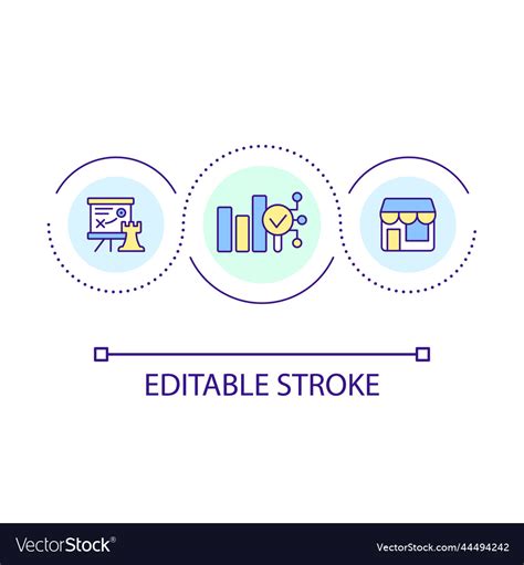 Building Business Strategy Loop Concept Icon Vector Image
