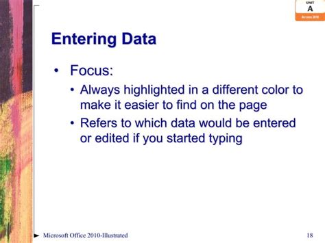 Access 2010 Unit A Ppt Pdf