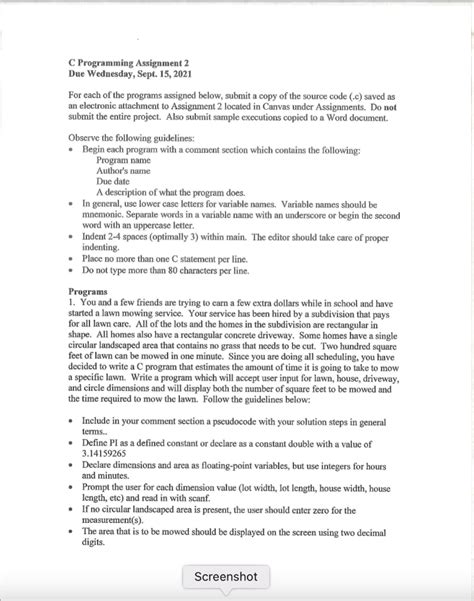 Solved C Programming Assignment 2 Due Wednesday Sept 15