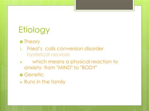 Ppt Conversion Disorder Somatoform Disorder Powerpoint Presentation