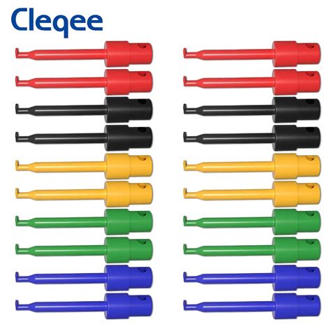 Cleqee P5001 20pcs Smd Ic 테스트 후크 클립 미니 그래버 구리 프로브 전자 테스트 케이블 용접 30v10a