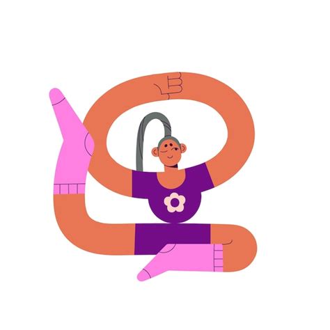 인어 포즈에서 훈련하는 여자 요가 아사나 위치에 앉아 운동하는 어린 소녀 Naginyasana 자세 여성 캐릭터 운동 평면 벡터