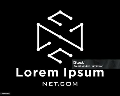 세트 문자 N Nc 모노그램 추상 육각형 연결 네트워킹 아이콘 기호 기술 우아한 스타일 현대 브랜드 아이덴티티 디자인 벡터 0명에 대한 스톡 벡터 아트 및 기타 이미지