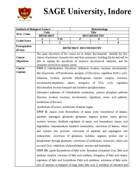 Msc Biotechnology Syllabus Final Pdf Immune System Antigen