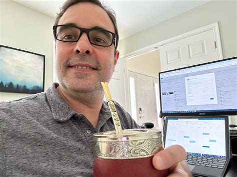 Working From Home With 🧉 And My New Bombilla With ⭐️ ⭐️ ⭐️ Ignacio