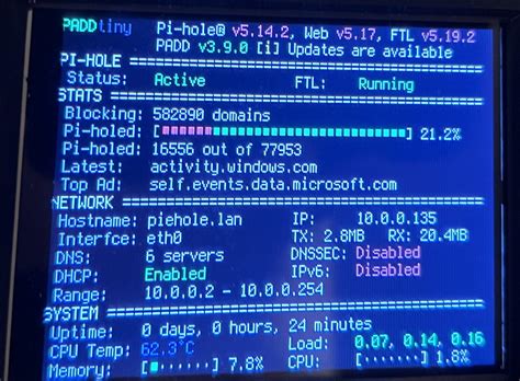 Latest Versions Of Pihole Web And Ftl Show Up Red In Paddtiny · Issue