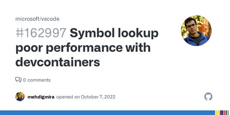 Symbol Lookup Poor Performance With Devcontainers · Issue 162997