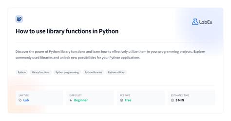 How To Use Library Functions In Python Labex