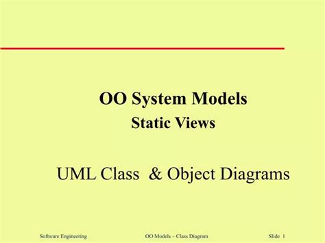 PPT OO System Models Static Views UML Class Object Diagrams PowerPoint Presentation ID 6845648
