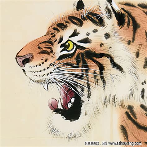 慕凌飞国画 虎 高清大图下载 名画油画网