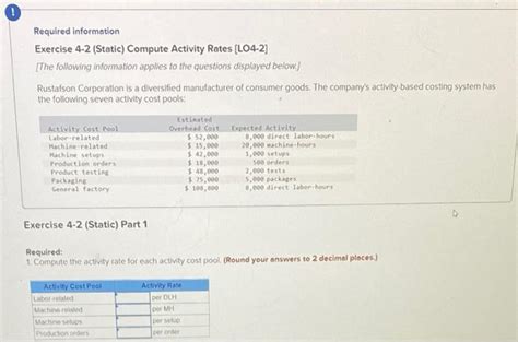 Solved Required Information Exercise 4 2 Static Compute