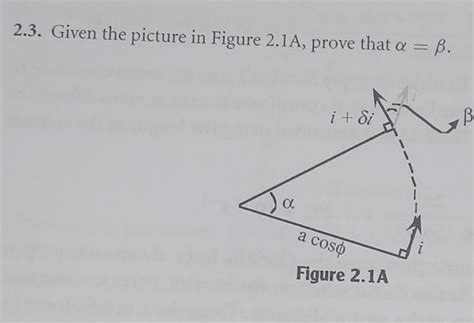 Solved 2 3 Given The Picture In Figure 2 1A Prove That Chegg Com