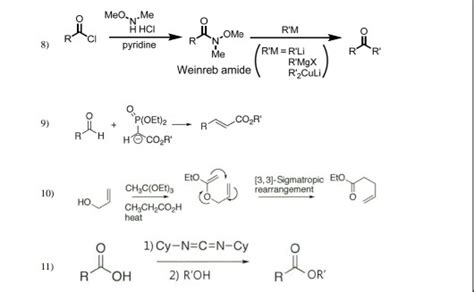 Solved Rm H Hci Pyridine 8 Rm Rl Me Rmgx R2culi Weinreb
