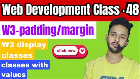 Web Development Class 48 W3 Padding Margin And Display Classes Safe Font Natl Zulquir