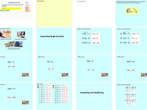 Expanding Single Bracket Expressions Maths GCSE Foundation Lesson ActivInspire PowerPoint