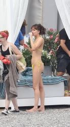 Swimwear Dakota Johnson Wearing A Bikini On The Set Of Fifty Shades
