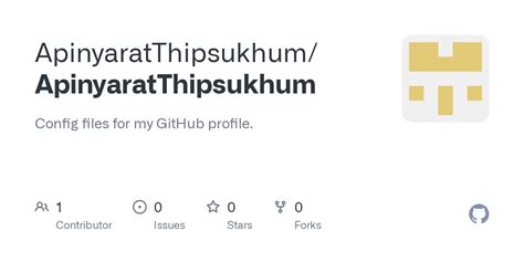 Github Apinyaratthipsukhum Apinyaratthipsukhum Config Files For My Github Profile