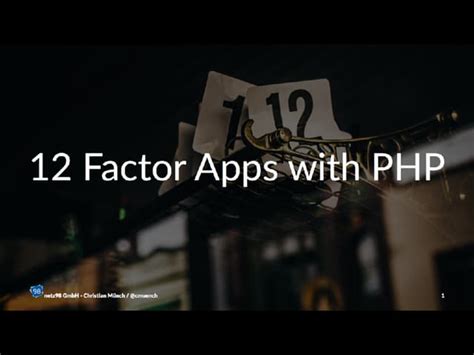 12 Factor Apps With Php Ppt