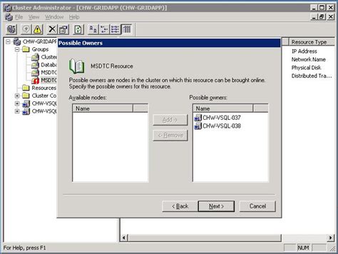 Chw Dba Technet Msdtc For Sql 2005 Clustering