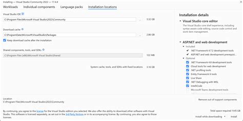Pilih Lokasi Penginstalan Visual Studio Windows Microsoft Learn