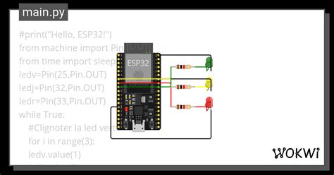 Feux Wokwi Esp32 Stm32 Arduino Simulator
