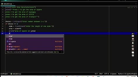 Area Calculator By Using Python X Coderansh Youtube