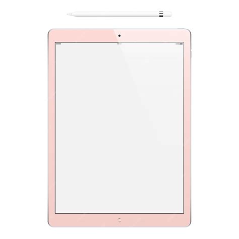 Premium Vector Tablet Pink Color With Blank Touch Screen And Pencil Isolated Mockup Of