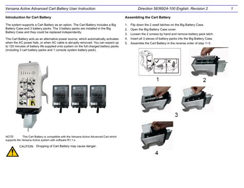 versana active advanced cart battery user infomation rev 2 pdf download