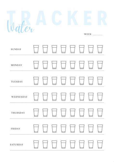 Monthly Water Intake Tracker Printable Daily Water Intake Tracker Printable Pdf Instant Download