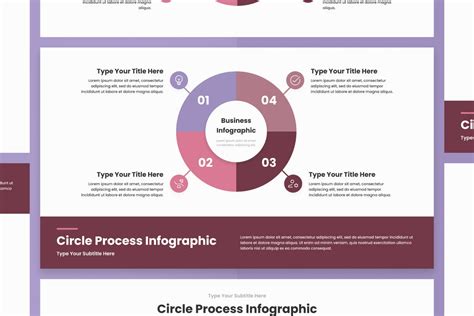 Circle Process Infographic Template Design Cuts