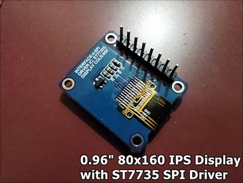 Arduino Er Esp32 Display With 096 80x160 Spi St7735 Ips Display