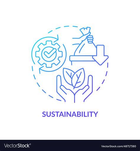 2d Gradient Thin Linear Icon Sustainability Vector Image