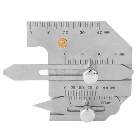 Stainless Steel Double Slide Welding Pit Seam Gauge Bead Gage Pipe Inspection Ruler