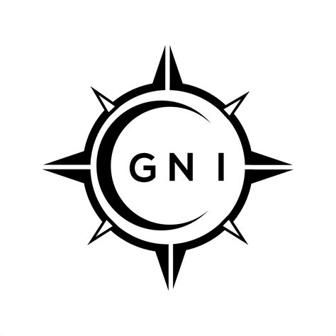 Gni Abstract Technology Circle Setting Logo Design On White Background