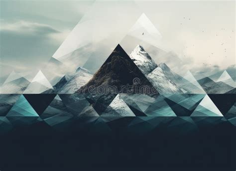 Abstract Ocean Background With Geometry Shapes And Water Waves