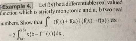Example 4 Let Fx Be A Differentiable Real Valued Function Which Is St