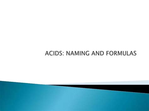 PPT ACIDS NAMING AND FORMULAS PowerPoint Presentation Free Download ID 5327358