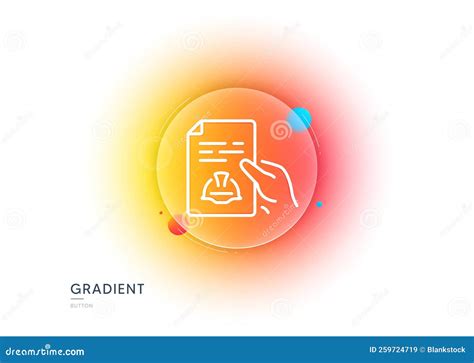 Engineering Line Icon Technical Documentation Sign Gradient Blur Button Vector Stock Vector
