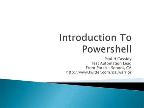 Svcc 5 Introduction To Powershell Pptx