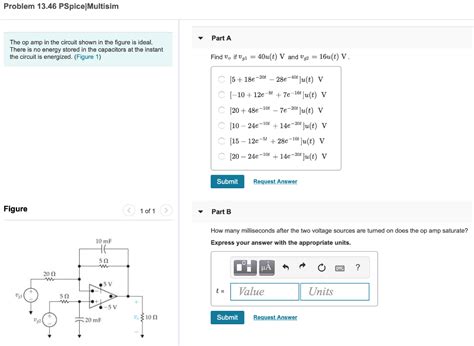 solved problem 13 46 pspice multisim part a the op amp in