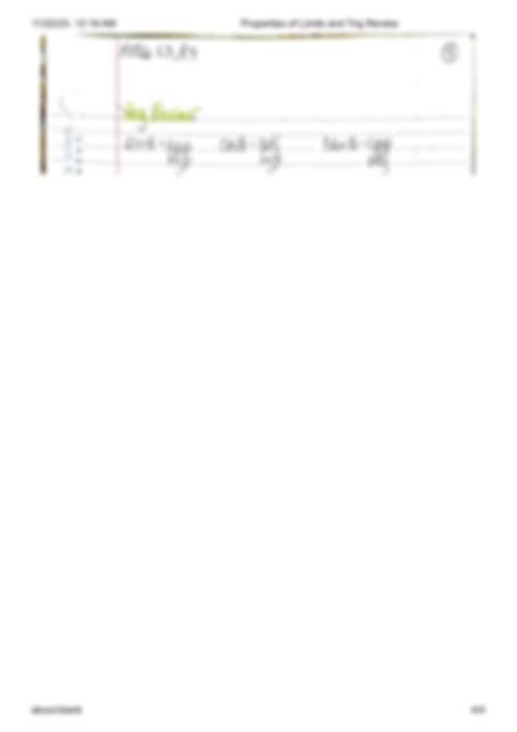 Solution Properties Of Limits And Trig Review Studypool
