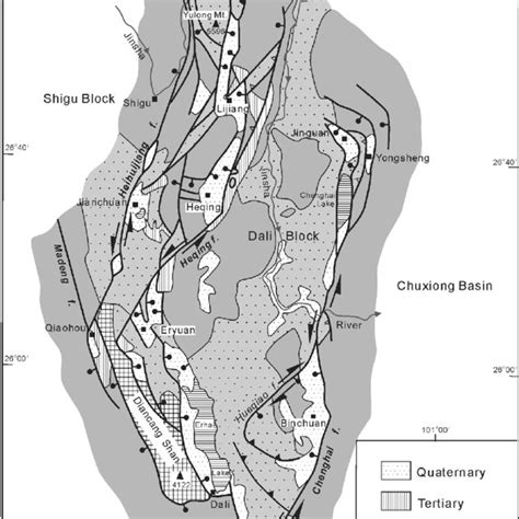 Geologic Map Of The Dali Region And Vicinity Download Scientific Diagram